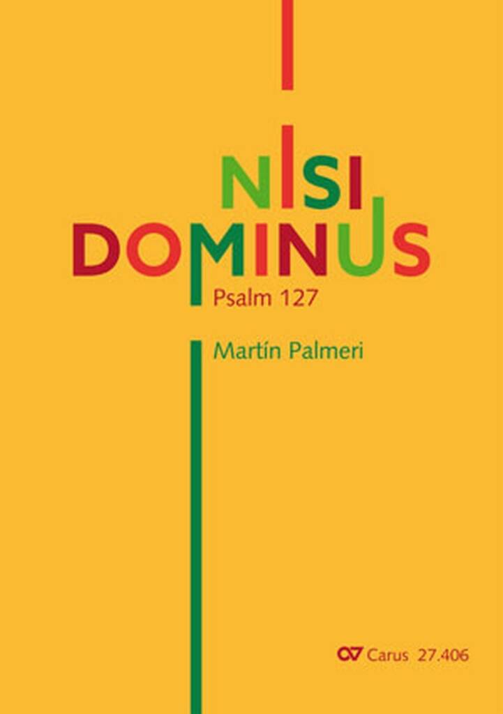 Carus PALMERI MARTIN - NISI DOMINUS - CHORAL SCORE - Choeur et ensemble ...